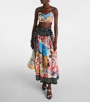 Dolce & Gabbana Capri Printed Bra Top