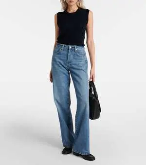 Citizens Of Humanity Annina Mid-rise Wide-leg Jeans - Blue