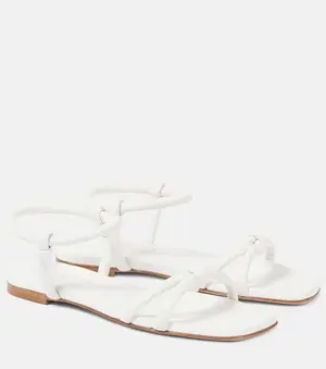 GIANVITO ROSSI Juno Leather Sandals - White