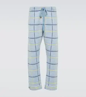 GOD'S TRUE CASHMERE Rain Tartan Cashmere Sweatpants