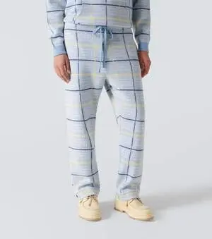 GOD'S TRUE CASHMERE Rain Tartan Cashmere Sweatpants