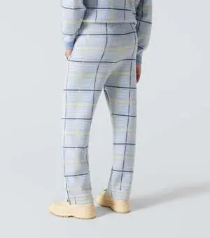 GOD'S TRUE CASHMERE Rain Tartan Cashmere Sweatpants