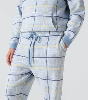 GOD'S TRUE CASHMERE Rain Tartan Cashmere Sweatpants