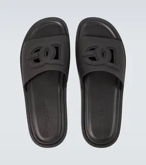 Dolce & Gabbana Cutout Slides - Black