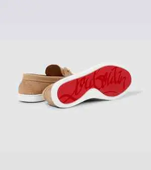 CHRISTIAN LOUBOUTIN Chambeliboat Suede Loafers - Beige