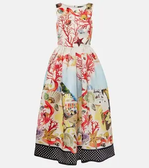 Dolce & Gabbana Capri Printed Silk Midi Dress