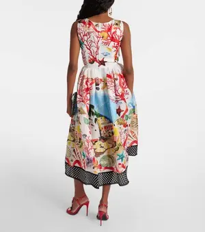 Dolce & Gabbana Capri Printed Silk Midi Dress
