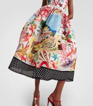 Dolce & Gabbana Capri Printed Silk Midi Dress
