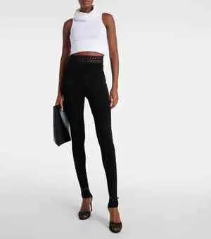 Alaïa Hooded Crop Top - White