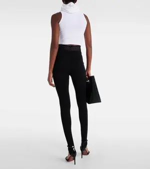 Alaïa Hooded Crop Top - White