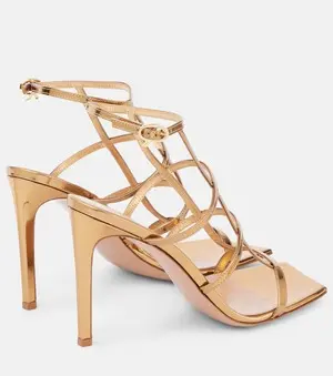 GIANVITO ROSSI Mondry Metallic Leather Sandals