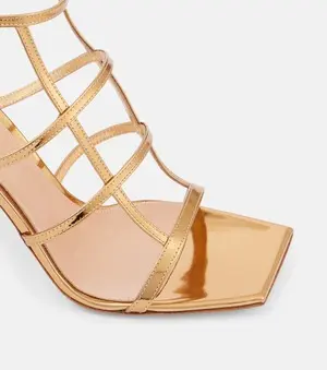GIANVITO ROSSI Mondry Metallic Leather Sandals