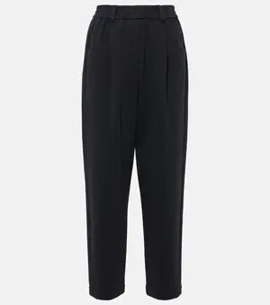 Brunello Cucinelli Pleated Cotton-blend Jersey Sweatpants - Grey