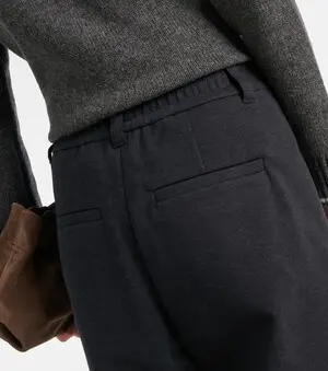 Brunello Cucinelli Pleated Cotton-blend Jersey Sweatpants