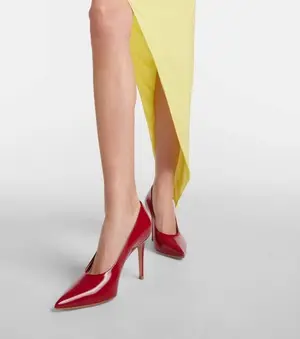 GIANVITO ROSSI Robbie 85 Patent Leather Pumps - Red