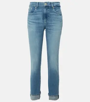 7 For All Mankind Low-rise Slim Jeans