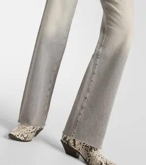 7 For All Mankind Tess High-rise Wide-leg Jeans - Grey
