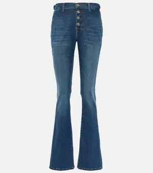 7 For All Mankind High-rise Bootcut Jeans - Blue