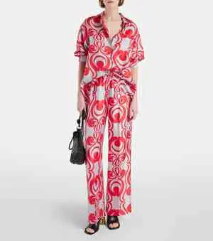 Dries Van Noten Printed Silk Twill Shirt