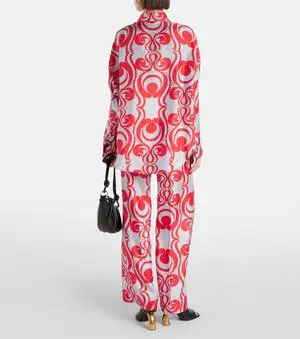 Dries Van Noten Printed Silk Shirt - Grey