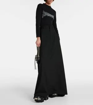 Balenciaga Hybrid Wool Skirt With Pants