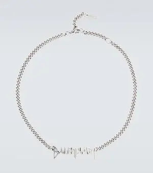 Balenciaga Logo Necklace - Silver