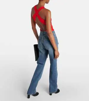 Alaïa Jersey Bodysuit - Red