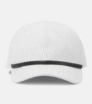 Brunello Cucinelli Linen-blend Baseball Cap - White
