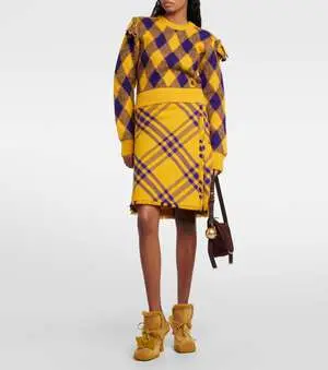 Burberry Shield Small Suede Shoulder Bag