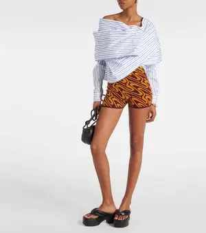 Dries Van Noten High-rise Jacquard Shorts