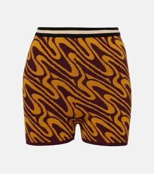 Dries Van Noten High-rise Jacquard Shorts
