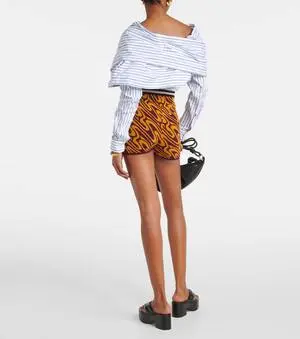Dries Van Noten High-rise Jacquard Shorts