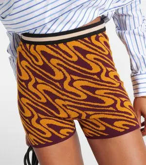 Dries Van Noten High-rise Jacquard Shorts
