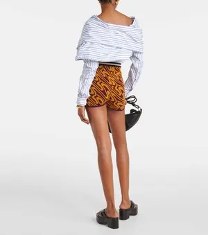 Dries Van Noten High-rise Jacquard Shorts