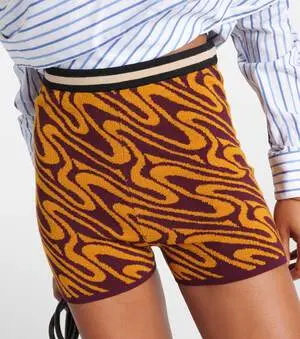 Dries Van Noten High-rise Jacquard Shorts