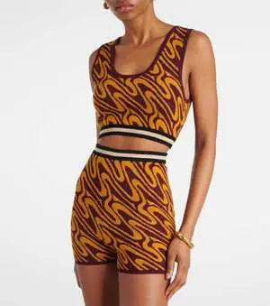 Dries Van Noten High-rise Jacquard Shorts