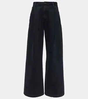 AGOLDE Ellis Low-rise Wide-leg Jeans - Black