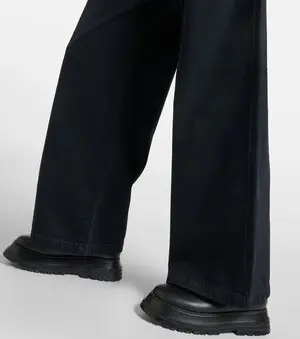 AGOLDE Ellis Low-rise Wide-leg Jeans - Black