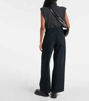 AGOLDE Ellis Low-rise Wide-leg Jeans - Black