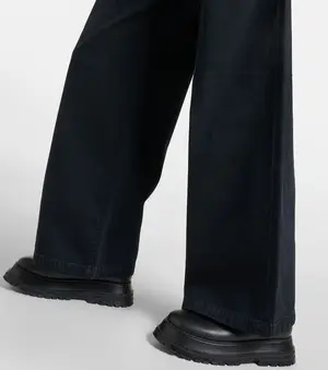 AGOLDE Ellis Low-rise Wide-leg Jeans - Black