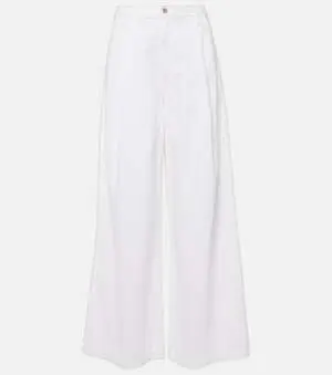 AGOLDE Ellis Low-rise Wide-leg Jeans - White