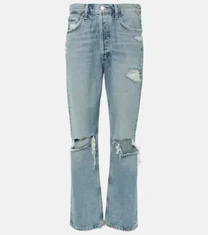 AGOLDE 90s Distressed Mid-rise Straight Jeans