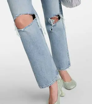 AGOLDE 90s Distressed Mid-rise Straight Jeans