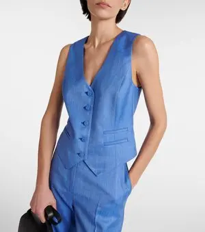 Gabriela Hearst Coleridge Vest - Blue