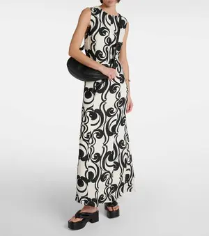 Dries Van Noten Printed Crêpe Maxi Dress
