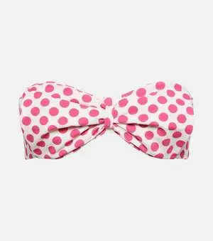 ALEXANDRA MIRO Clara Polka-dot Bikini Top