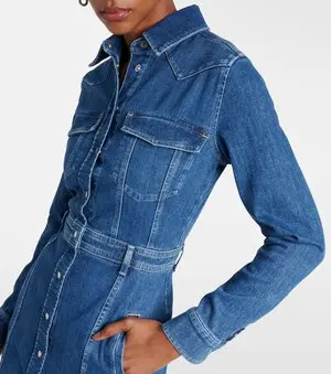 7 For All Mankind Denim Midi Dress