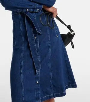 7 For All Mankind Denim Midi Shirt Dress