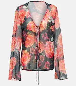 BANANHOT Vanessa Floral Chiffon Beach Cover-up - Multicoloured