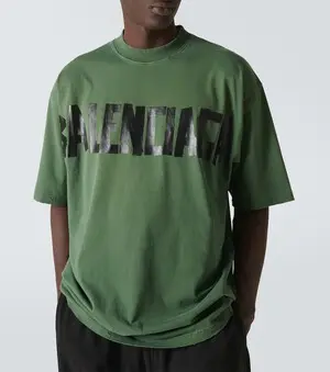 Balenciaga Tape Cotton-blend Jersey T-shirt